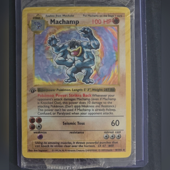 Games | Pokemon Machamp Holographic Card | Poshmark
